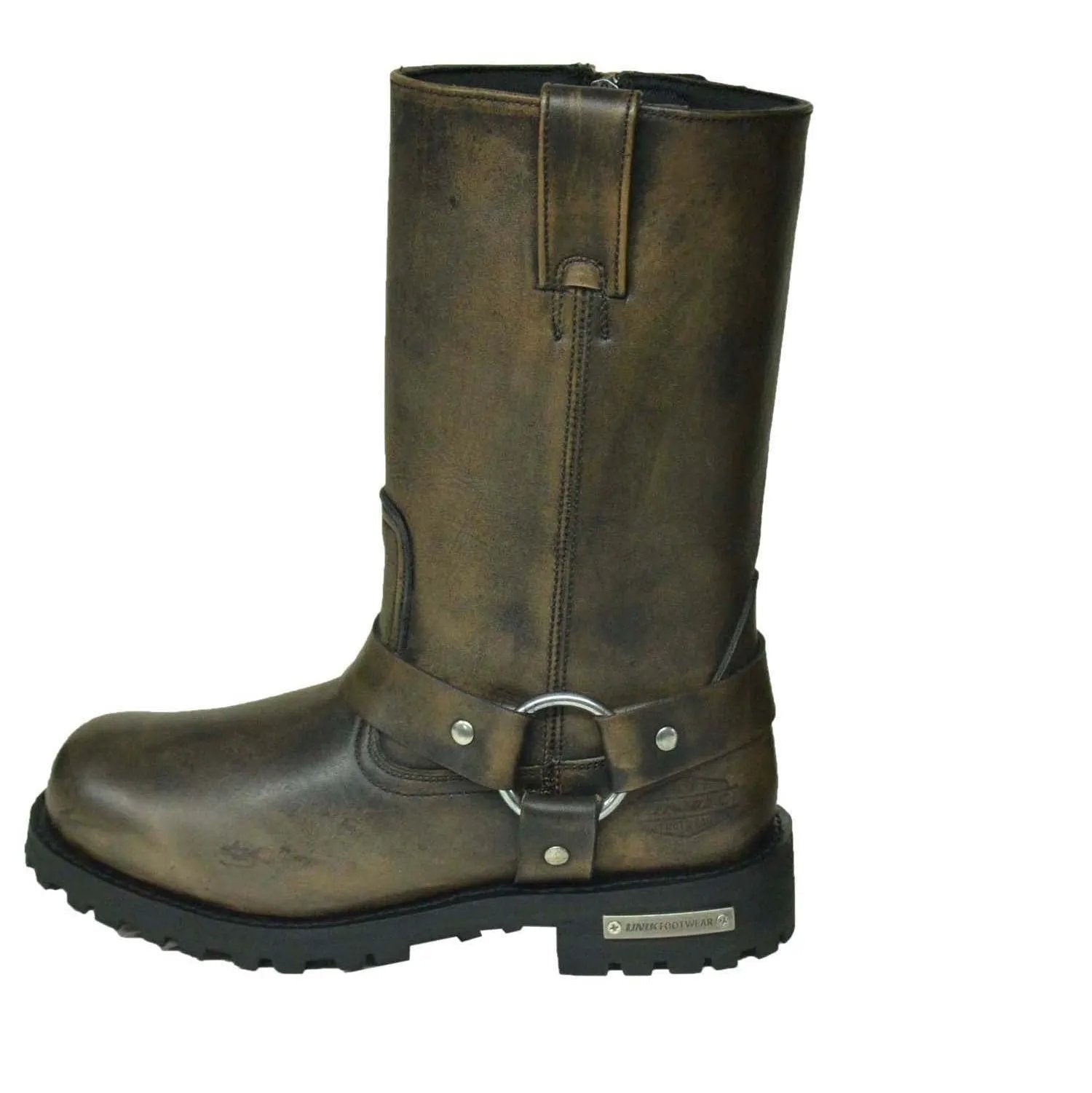 Brown Harness - Mens Motorcycle Biker Leather Boots– Unik Just for Bikers